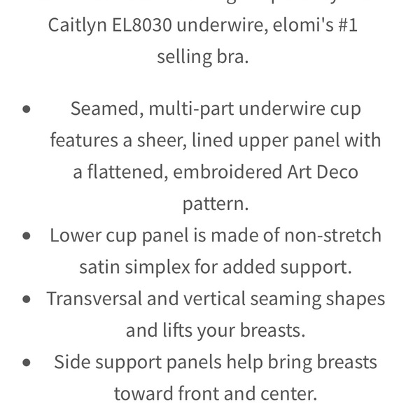 Elomi | Intimates & Sleepwear | Nwt Elomi Cate 430 Bra Full Cup Banded ...